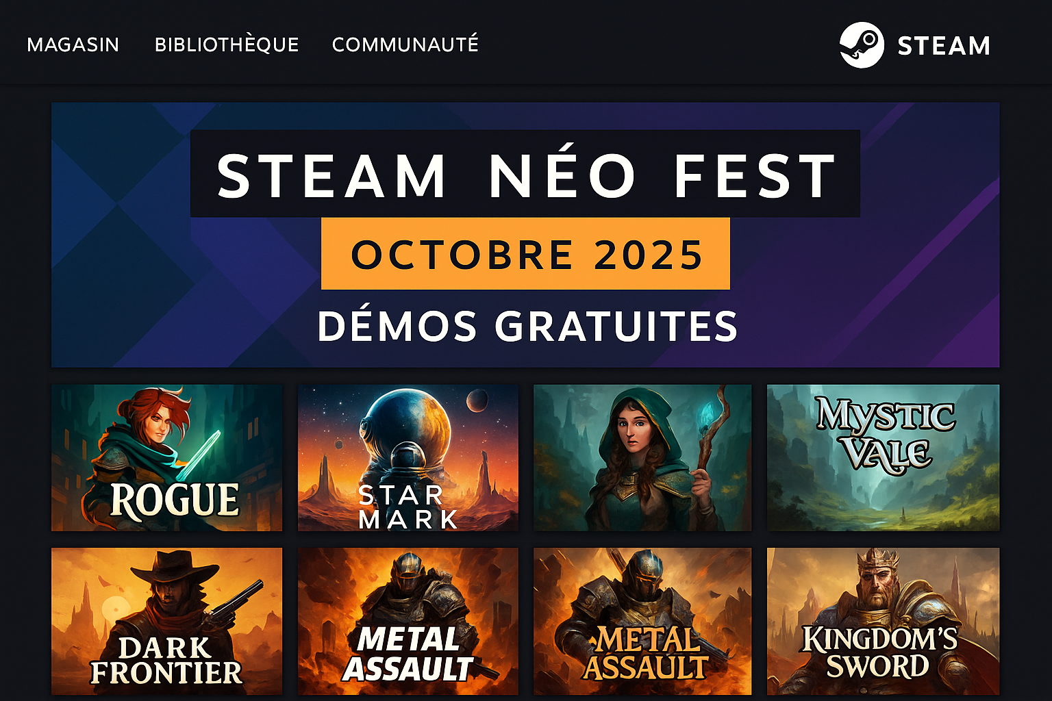 Steam Néo Fest de retour : l’événement phare à ne pas manquer
