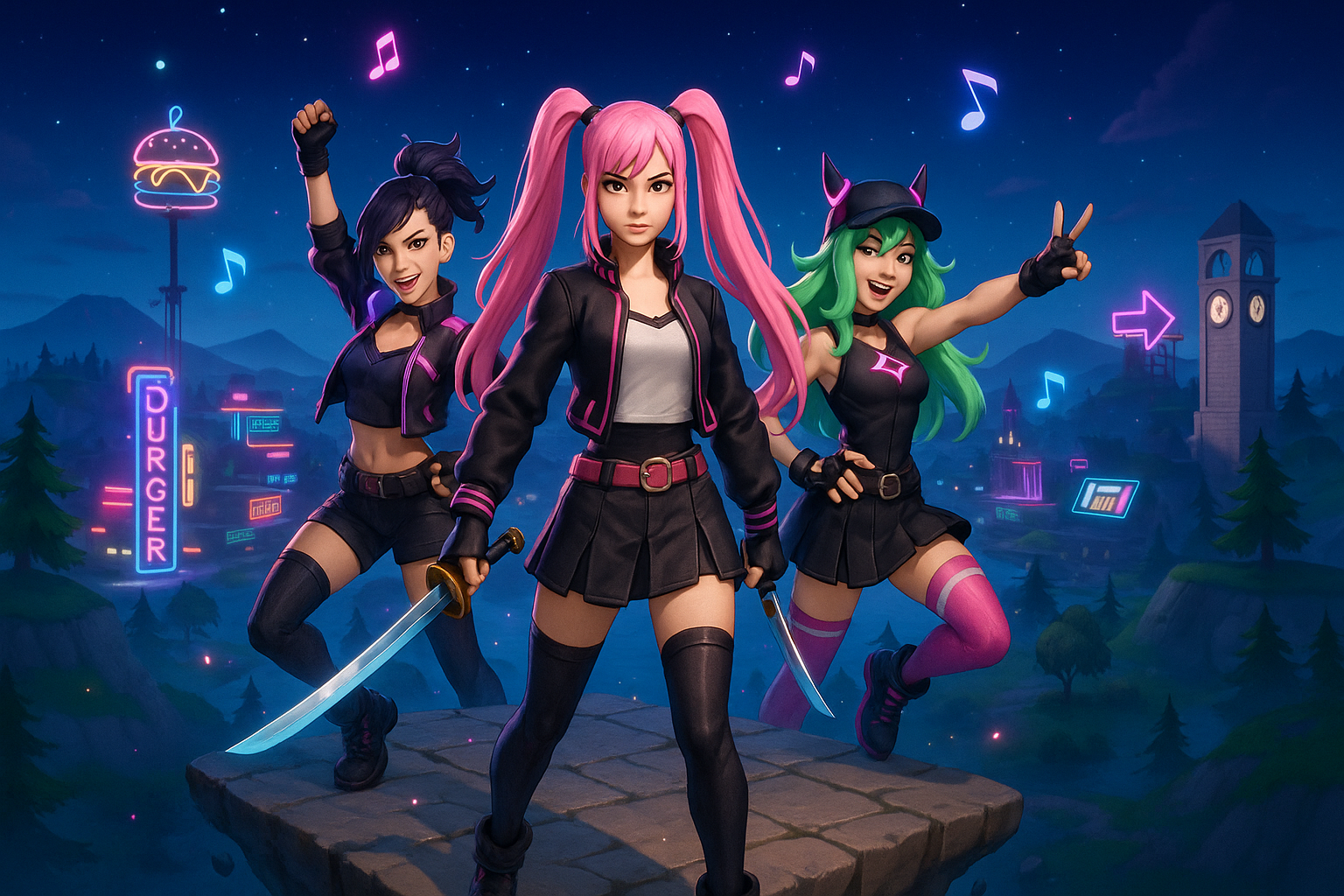 Kpop demon hunters sur fortnite : le film netflix dans votre jeu video