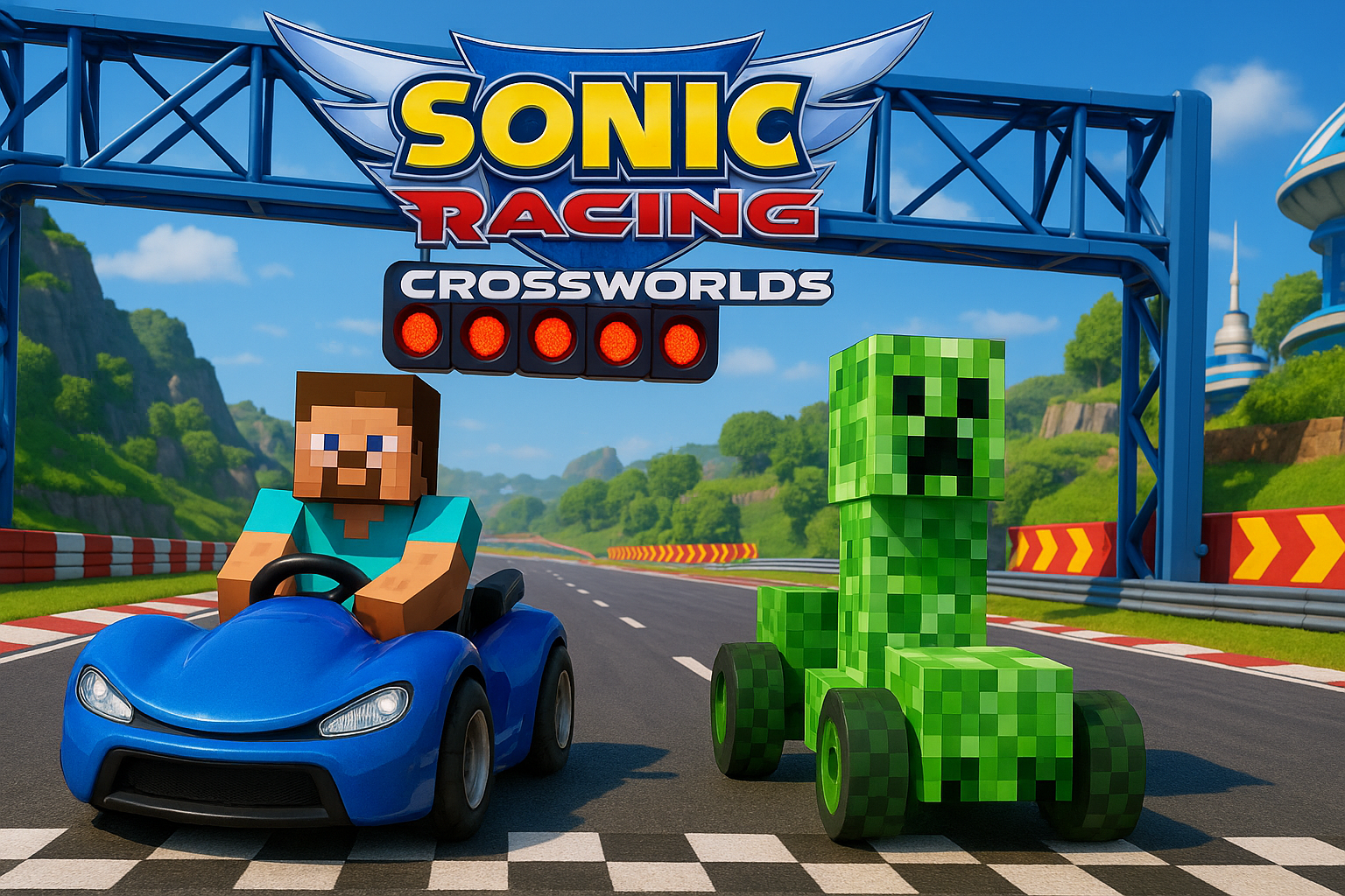 DLC Minecraft Sonic Racing Crossworlds : SEGA enrichit le jeu